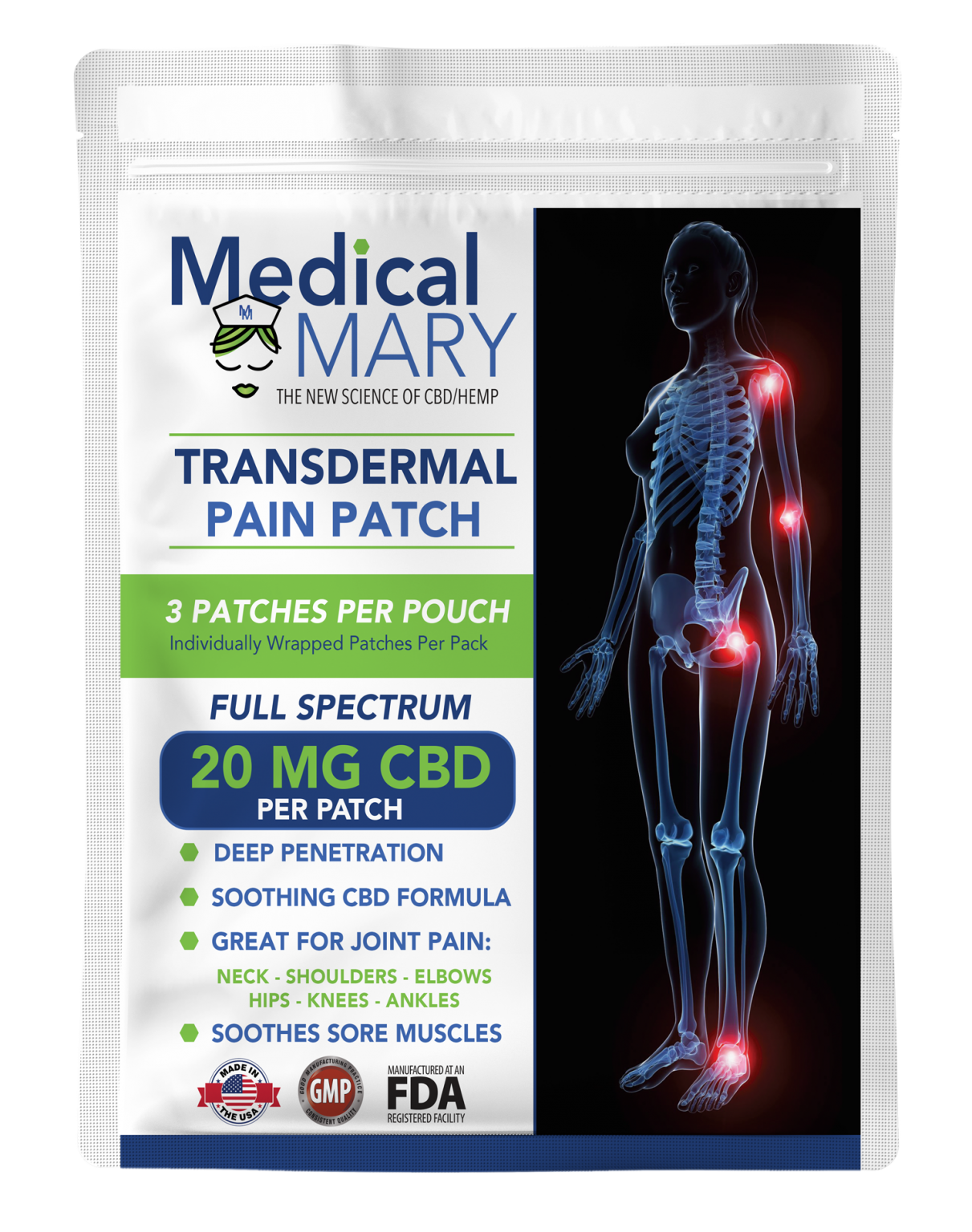 3-Pack CBD Skin Patch - Real CBD Worx