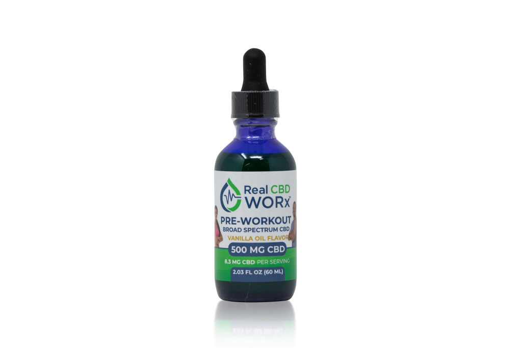 Pre Workout Broad Spectrum CBD Oil-500 MG-Real CBD - Real CBD Worx